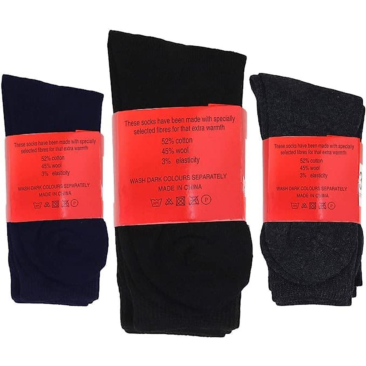 Chefy 6-12 Pack Men's Winter Thermal Socks Ultra Warm Best For Cold Weather Out Door Activities (6 pack)