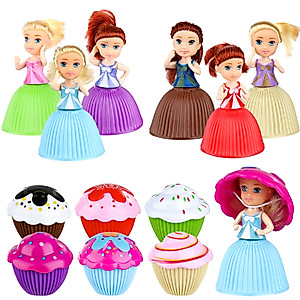 Christoy Beautiful Cake Doll Toy Surprise Cupcake Princess Doll Toys for Children Kid Transformed Scented Girls Funny Game Gift (6PCS)…