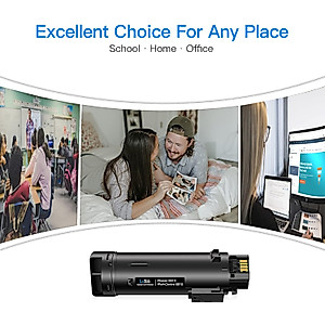 LxTek Compatible Toner Cartridge Replacement for Phaser 6510, WorkCentre 6515 High Yield (2-Pack, Black)