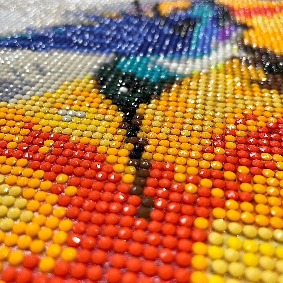 MXJSUA Hummingbird Diamond Art Painting Kits, Bluebird Diamond Art Painting Kits Full Round Drill Flowers Diamond Art Painting by Number Kits for Adults Diamond Art Hummingbirds 12X16 Inch/30x40 cm