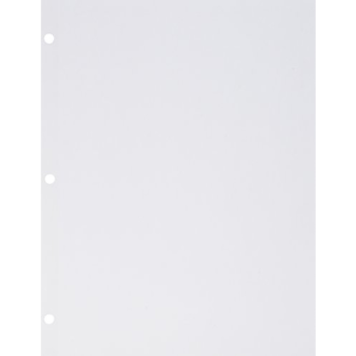 National Rip Proof Reinforced Filler Paper, 3-Hole, 8.5 X 11, Unruled, 100/pack,White