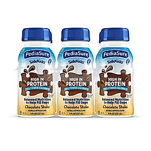 PediaSure SideKicks, 6 Shakes, Kids Protein Shake, With Key Nutrients and Protein to Help Kids Catch Up on Growth and Help Fill Nutrient Gaps, Chocolate, 8 fl oz