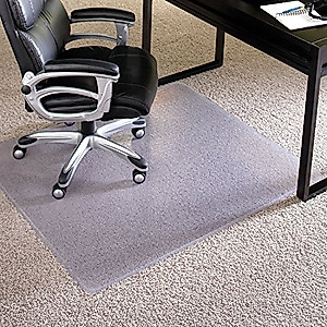ES Robbins Chair Mat Extra-High Pile Carpet, 46"x60", Beveled Edge