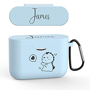 SHUMEI Custom Name Silicone Case for Sony WF-1000XM3 Personalized Gift Shock Absorption Scratch/Shock Resistant Silicone Cover