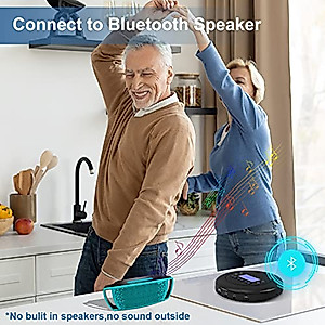 CD Player Portable,Bluetooth CD Player with Dual Headphone Jack for Home, Rechargeable Walkman Small CD Player for Car,CD Player with Bluetooth Visibility LCD Screen
