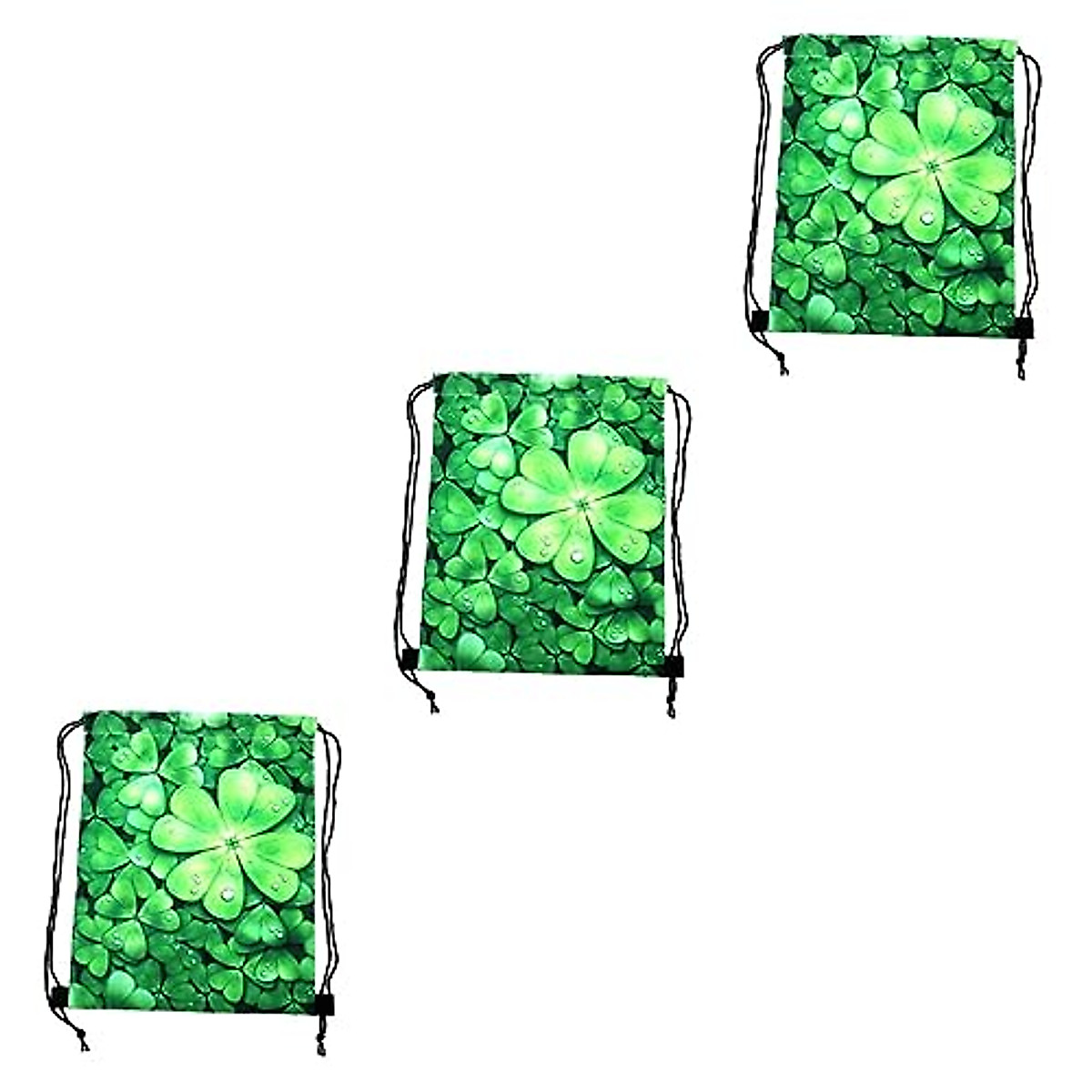 SHERCHPRY 3pcs drawstring backpack sport backpack Patricks Day Drawstring bag St Patrick Day sack party favor shopping bag printed travel bag storage bag tighten up sports bag party supplies