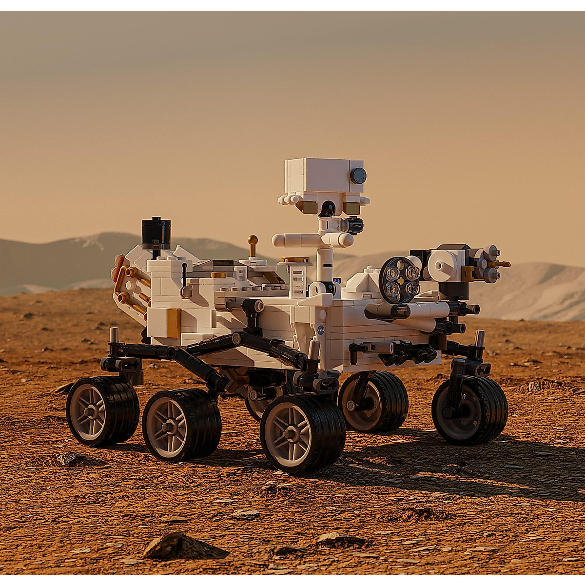 Brick Loot Officially Licensed NASA Mars Rover Perseverance Model Kit, Toy Car Building Blocks, STEM Kits, Space Gifts for Adults or Kids 6 +, Compatible with Lego and Other Major Brands, 603 Pieces