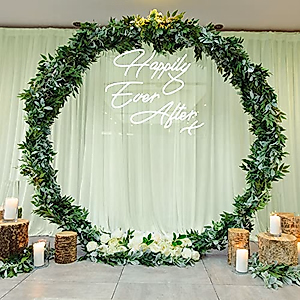 10ft x 10ft Sage Green Backdrop Curtains, Wrinkle-Free Sheer Chiffon Fabric Backdrop Drapes for Wedding Arch Party Ceremony Stage Decoration