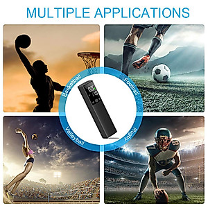 BOMPOW Accurate Electric Ball Pump, Ball Pump for Sports Balls Basketball Air Pump with LCD Display, Air Pumps for Soccer Ball Volleyball Rugby with Inflate Deflate Needles Accessories