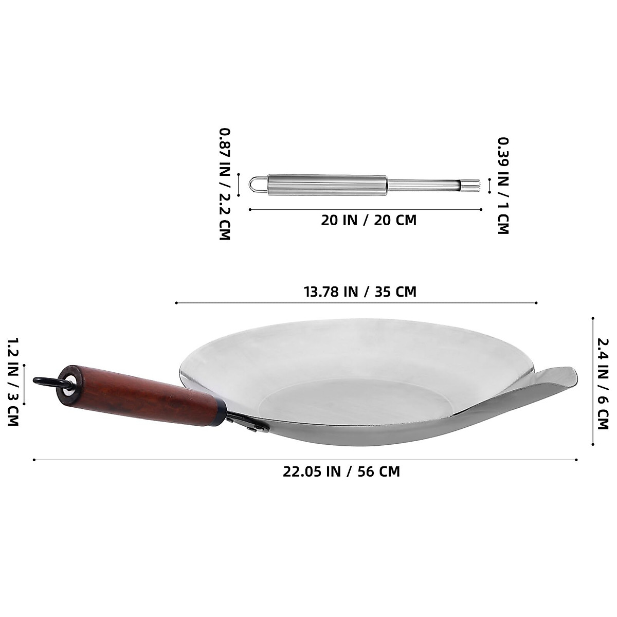 Ciieeo Tanghulu Sugar Pan Sugar Dipping Pan Cast Iron Grilling Wok Melt Pan with Handle Metal Cookware Woks & Stir-fry Pans Glass Pots for Cooking on Stove Candies Melting Pot Appliance Heavy