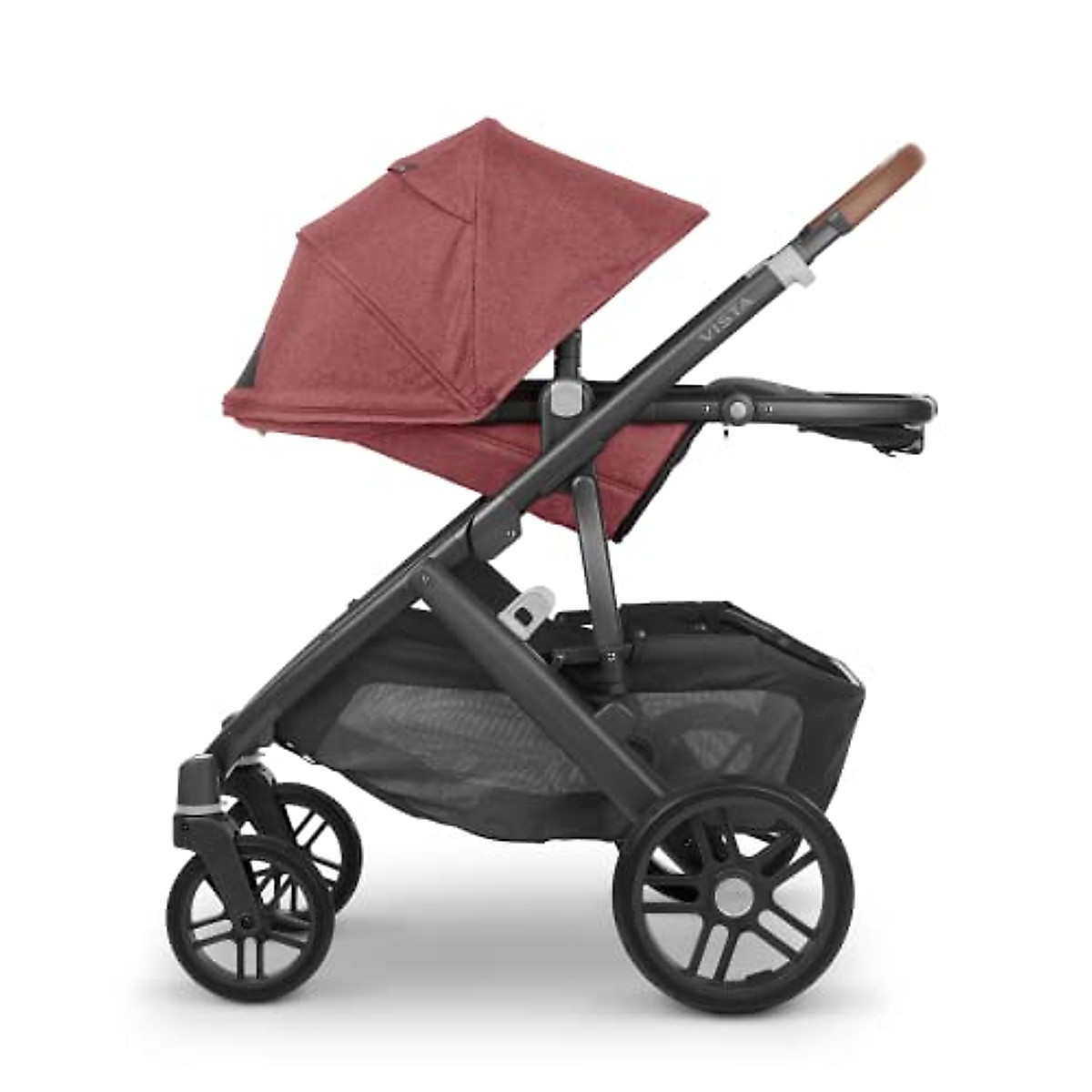 Vista V2 Stroller - Lucy (Rosewood mélange/Carbon/Saddle Leather)