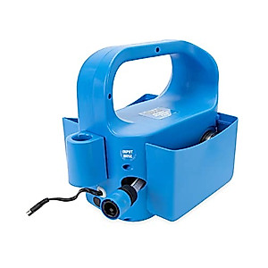 Trac Outdoors Portable Washdown Pump Kit - Self-Priming Marine-Grade Pump - Includes Everything Needed to Power-Spray, Just Add Water (69380), Blue