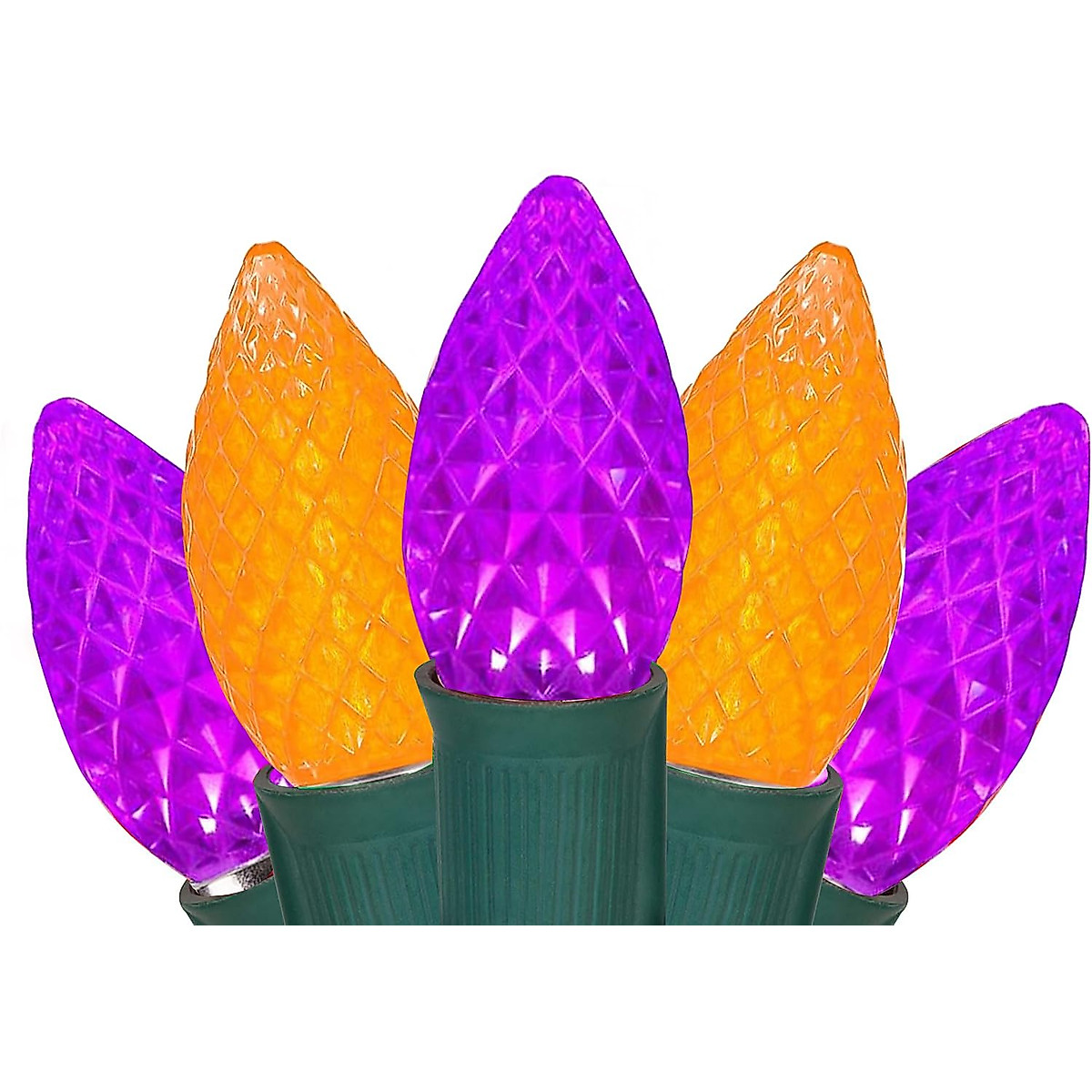 25 Pack Replacement c7 LED Halloween Light Bulbs Shatterproof C7 Led Light Bulbs 1W Mini Bulb Candelabra E12 Base Decor Purple Light Bulbs, String Lights, Window Candle Indoor Outdoor