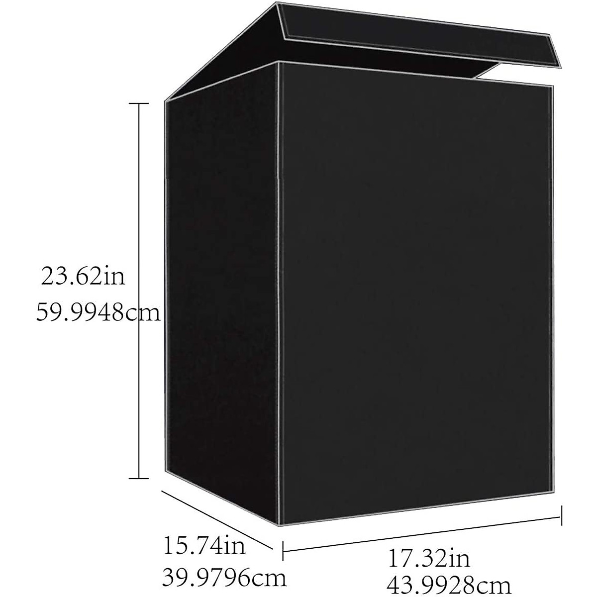 Utility Folding Shopping Cart Liner with Privacy Top Cover - Water Resistant, Lightweight, Non-Woven, Breathable Material, Fastens Securely - Protects Groceries and Laundry During Transit (Black)