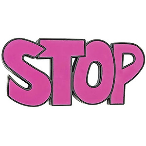 Stop Door Stopper Wedge, Pink - Fairly Odd Novelties - Funny Home, Office, Dorm Room Accessory Gift
