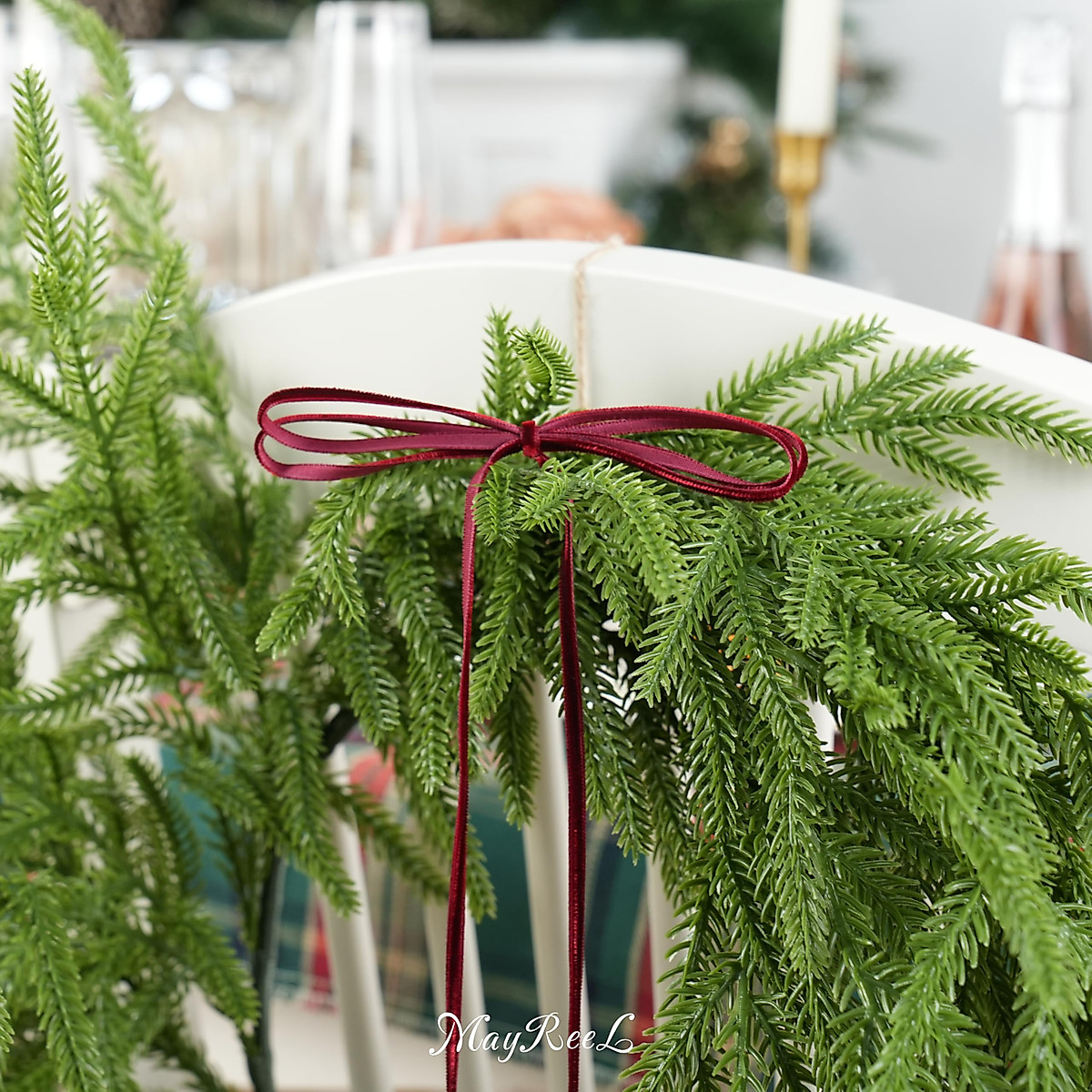 MAYREEL 1/8 Inch Burgundy Velvet Ribbon Thin Maroon Vintage Ribbon for Wedding Invitations Crafts Gift Wrapping Party Favor Boxes 50 Yards