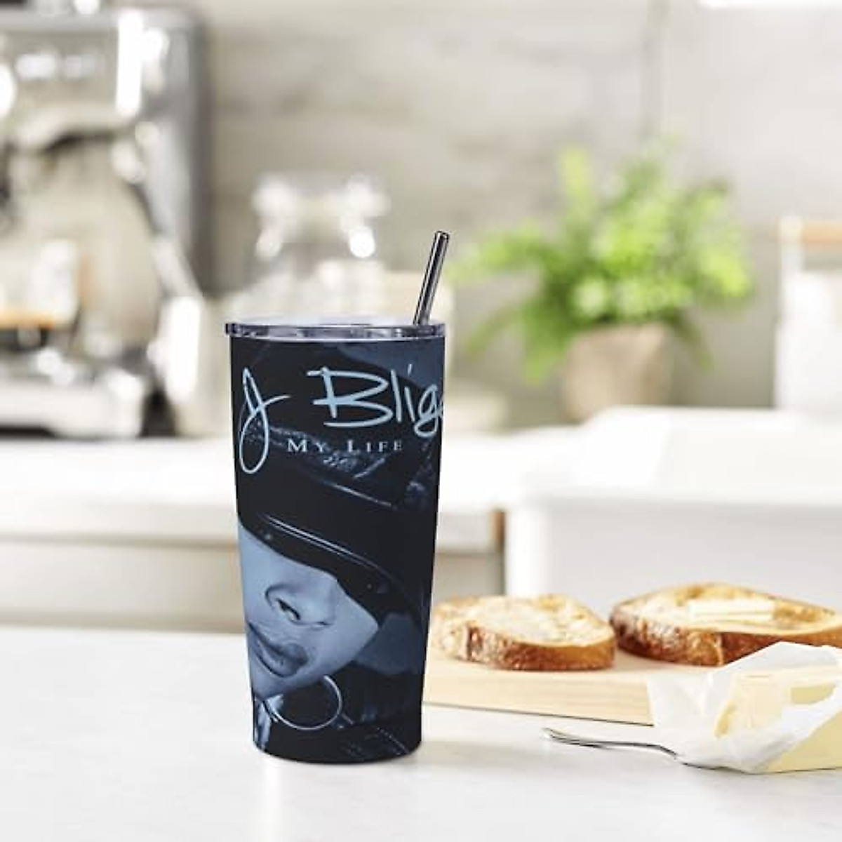 HIKTIEK Mary J Musics Blige Stainless Steel Insulated Car Sippy Cup With Lid Travel Mug for Cold Hot 20 oz