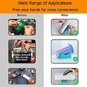 Sweetfamily Silicone Cup Cradle for Crafting Tumblers,Tumbler Cradle for Cups Mugs,Tumbler Holder for Keep Tumblers Coffee Cups Glass Cans in Place,with 1 Felt Edge Squeegee (Blue)