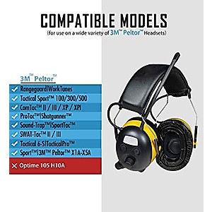 PROHEAR 033 Upgraded Bluetooth Hearing Protection Headphones - Black GEP01 Gel Ear Pads (Upgraded) for 3M PELTOR Headsets