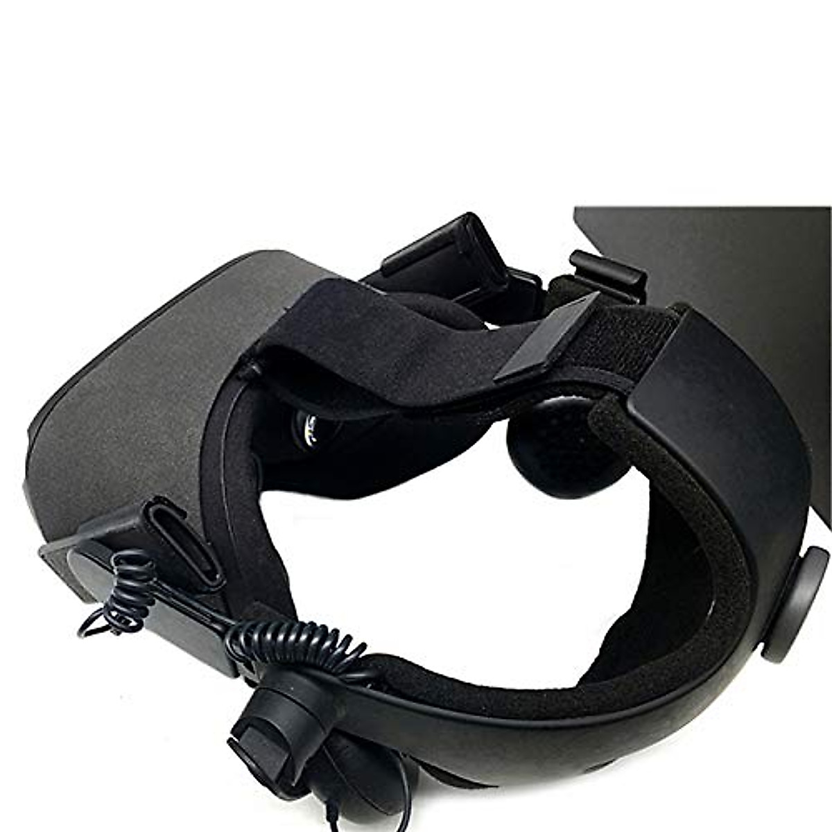 Side Mount Bracket Rotatable Adapter Kit for HTC Vive Deluxe Audio Head Strap on Oculus Quest VR Headset (Black)