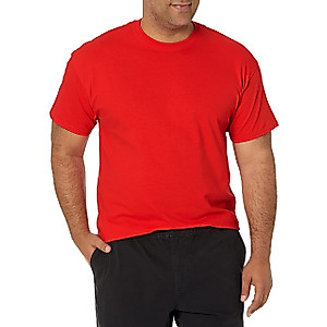 Gildan mens Heavy Cotton T-shirt, Style G5000, Multipack Shirt, Red (2-pack), Large US