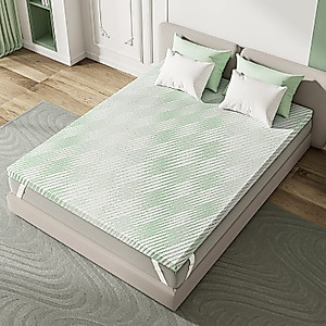 Sleepmax Memory Foam Mattress Topper Queen, 3 Inch Premium Soft Memory Foam Bed Topper with Washable Cover - Pressure Relief, CertiPUR-US Certified