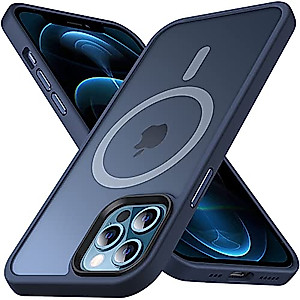 Anqrp Designed for iPhone 12 Pro Max Case, [Support Magsafe] Soft Silicone Slim Anti-Scratch Case for iPhone 12 Pro Max 6.7 inch, Blue