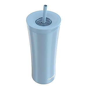 Contigo AUTOCLOSE Shake & Go 20oz Tumbler, Shaker Bottle for Protein Mixes, Blender Bottle, Glacier