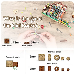 Friends Farm Mini Building Blocks, MOC Creative Farm Animals Model Set for Kids Ages 6+,899 Pcs Simulation Architecture Toy for Adults