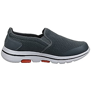 Skechers Men's GOwalk 5 - Elastic Stretch Athletic Slip-On Casual Loafer Walking Shoe Sneaker, Charcoal, 9