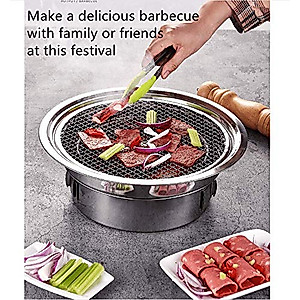 Primst Multifunctional Charcoal Barbecue Grill, Household Korean BBQ Grill, Portable Camping Grill Stove, Tabletop Smoker Grill