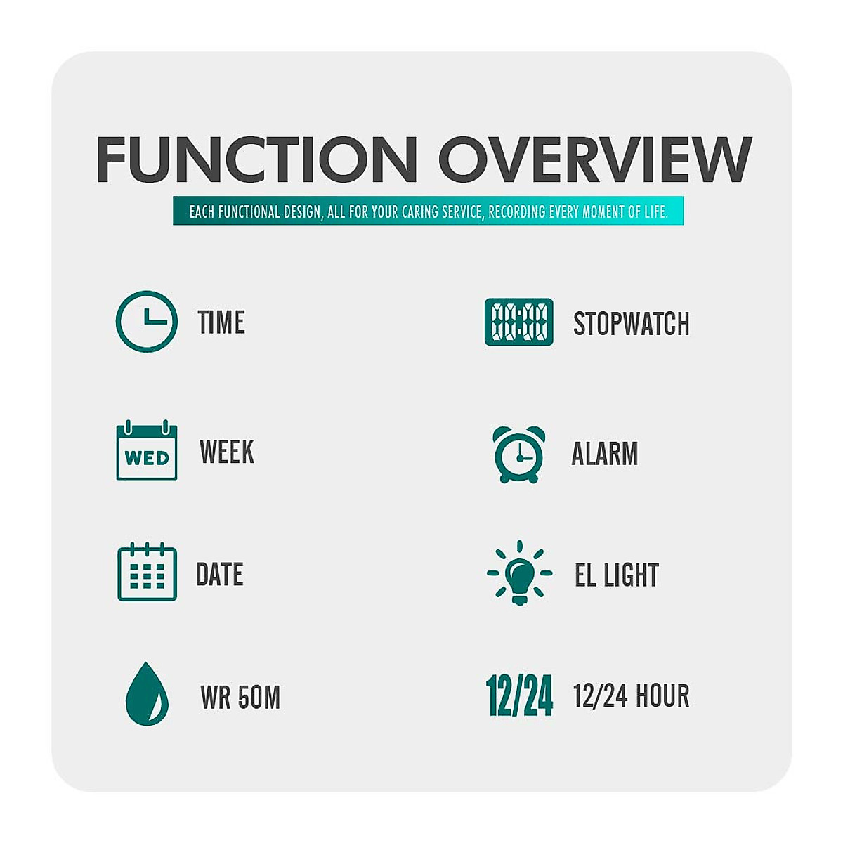 FIZILI Boys Watch Digital Sports Waterproof Outdoor Kids Watches Alarm Clock 12/24 H Stopwatch Calendar 3-15 Year Old Boys Girls Wristwatch - Black Red