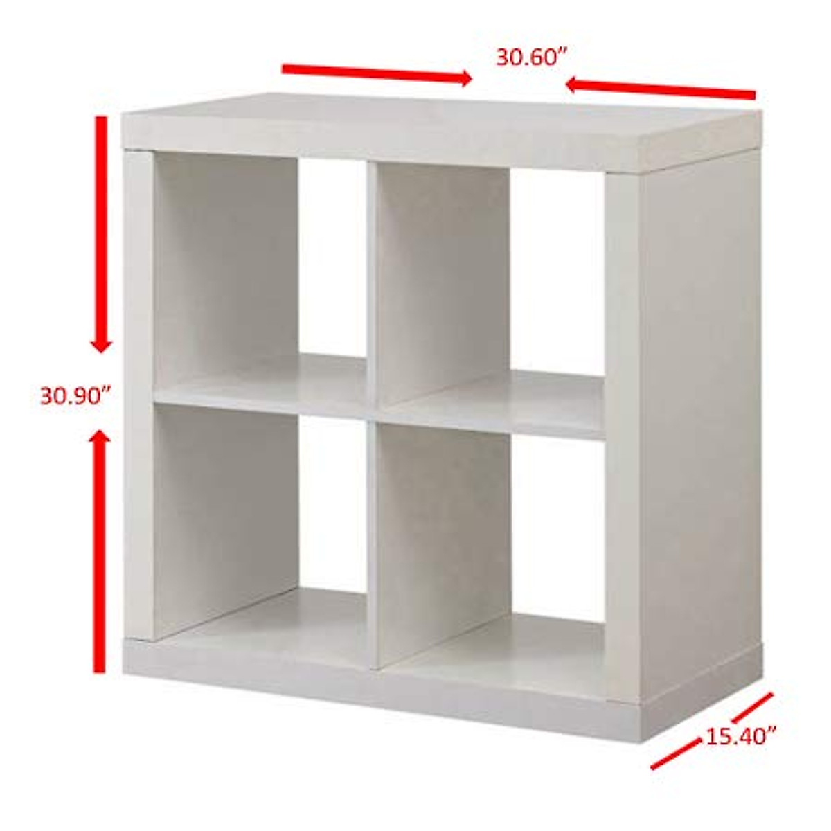 Better Homes and Gardens.. Bookshelf Square Storage Cabinet 4-Cube Organizer (Weathered) (Rustic Gray, 4-Cube)