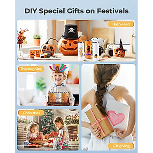 Hiipoo Sublimation Tumblers Bulk 20 oz Skinny, Stainless Steel Double Wall Insulated Straight Tumbler Cups Blank White with 4 Lids, 4 Straws and Brushes,5 Shrink Wrap Films(4 Pack )