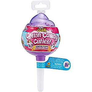Oosh Slime Cotton Candy Cuties Series 2 by ZURU (Purple) Scented, Squishy, Fluffy, Soft, Stretchy, Stress Relief, Party Favors, Non-Stick with Collectible Cutie Slow Rise Toy
