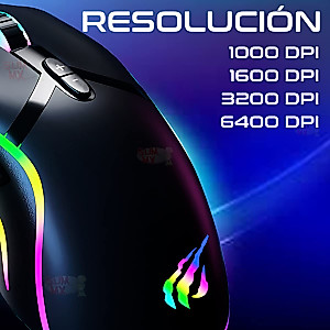 Slim Company Mouse Gamer USB Wired 7 Buttons 6400dpi Havit Ms1026 RGB