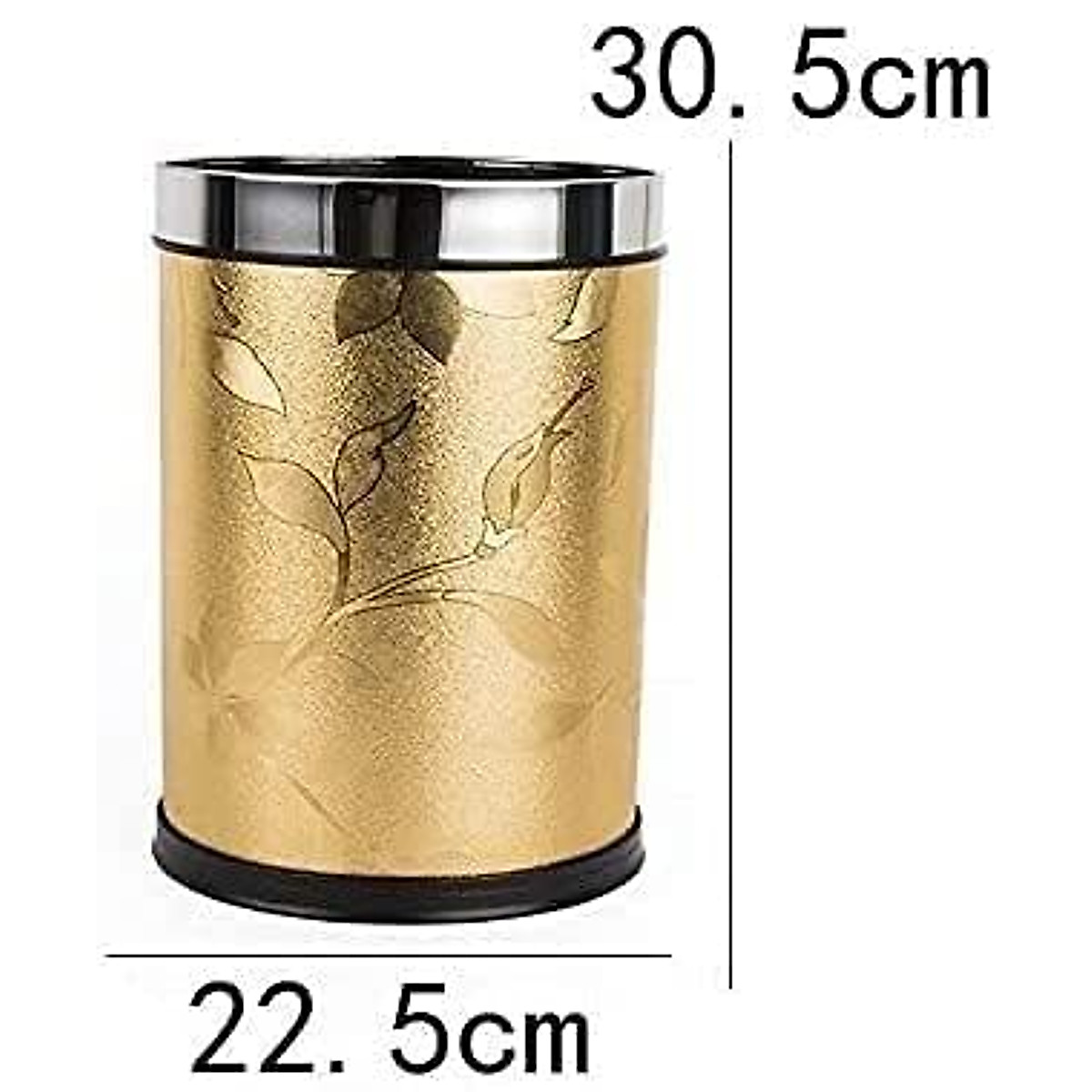 UOXOO Garbage Container Garbage Bin Trash Can Waste Bins Round Leather Waste Basket for Bedroom Living Room Office Garbage Can/Egyptian Pattern