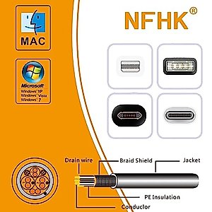 NFHK PCI-E 3.0 Express 4.0 x4 to Oculink Internal SFF-8612 SFF-8611 Host Adapter for PCIe SSD with Bracket