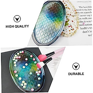 Resin Coaster Molds 1pc Pallet Mold Silicone Fruit Plate Silicone Molds for Epoxy Resin Crystal Tray Resin Tray DIY Plate Mould Dish Casting Mold Storage Tray Casting Tray Set