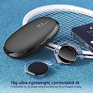 Wireless Sports Earbuds with Earhooks Bluetooth 5.3 Over Ear Wireless Earbuds Open Ear Headphones Sports Headset Bluetooth with 4 Microphones Clip on Earphones Wireless Earphones for Sport Cycling