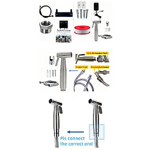 SantiCleana Ozone Laundry Washer System - 2 Outlets! - Stainless Sprayer - Black Hose