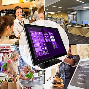 ANGEL POS 24" Metal Housing Capacitive LED Capacitive Multi-Touch HDMI VGA Monitor 16:9 Display 1080p, Seamless Splash Proof Flat Touchscreen, Industrial, Office, Retail, Restaurant