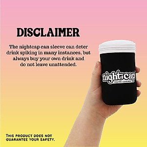 Nightcap Beer Can Cooler with Zippered Cover, Black - The Reusable, Insulated Can Cooler Sleeve Keeps Drinks Cold and Unwanted Particles Out - Easy to Hold Can Coozie Fits Most 12 oz Can Beverages