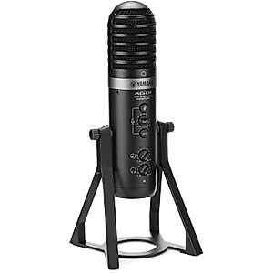 Yamaha AG01 Black USB microphone with integrated high-performance mixer and Steinberg Software Suite