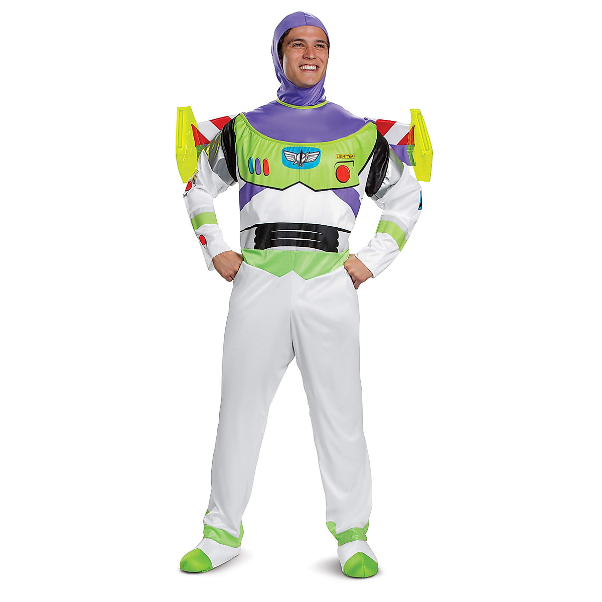 Disguise Mens Toy Story Buzz Lightyear Deluxe Adult Sized Costumes, As Shown, Mens X-Large 42-46 US