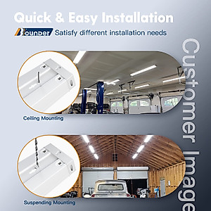 42W Linkable LED Shop Light for garage BBOUNDER 48 Inch 4FT 5000K LED Work Shop Light LED Utility Shop Light Ceiling Fixture (10 Pack)