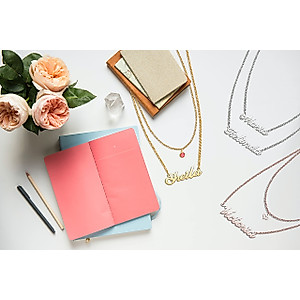 Infinite Memories Layered Choker Name Necklace Personalized with 2 Name Custom Nameplate Pendant for Women