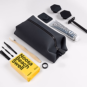 Tooletries - The Koby Lite Dopp Kit - Silicone Toiletry Organizer, Bathroom Travel Bag - Heavy-Duty Zipper, Leak Resistance, Easy to Clean - 9" x 4" x 4" - Charcoal