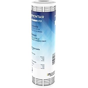 Pentair OMNIFilter RS19 Sediment Water Filter, 10-Inch, Standard Whole House Screen Mesh Sediment Replacement Cartridge, 10" x 2.5", 150 Micron, White