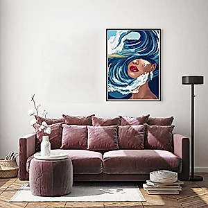 FILASLFT Girls Paint by Number for Adults,Sea Wave Paint by Numbers Beginner,Paint by Number for Kid,Home Fashion Style Interior Decoration Paint by Number,Size 16 * 20Inch.